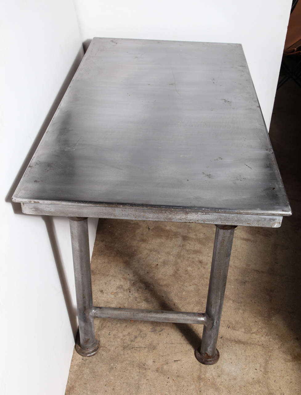 "Reading" Industrial Work Table at 1stDibs