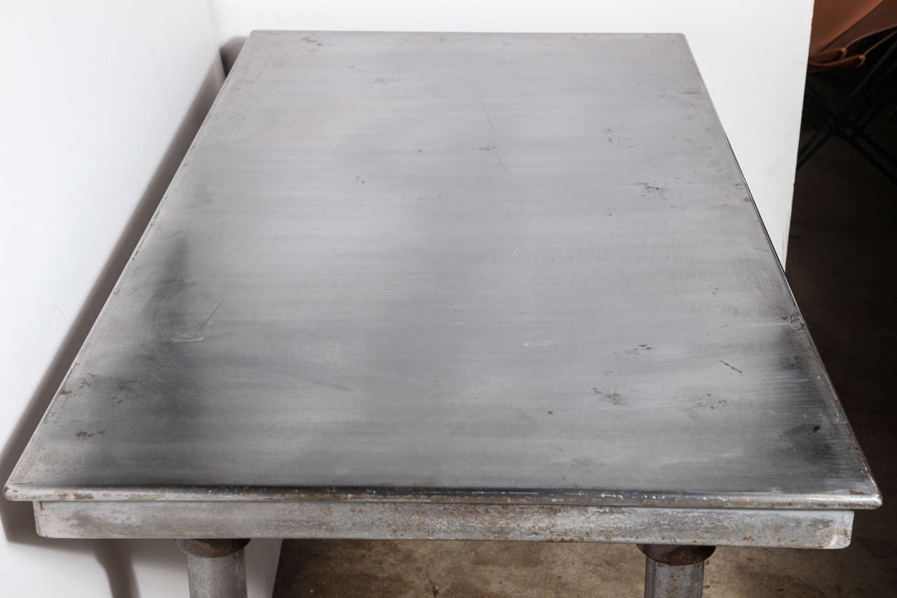 "Reading" Industrial Work Table at 1stDibs