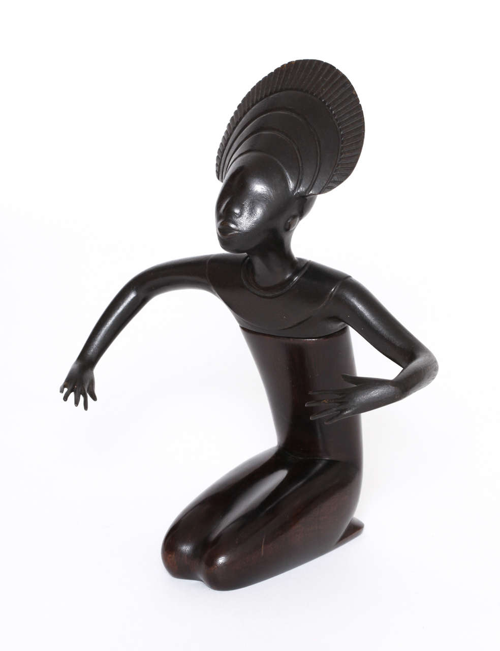 Hagenauer Bronze and Wood African Dancer circa 1930 For Sale at 1stDibs