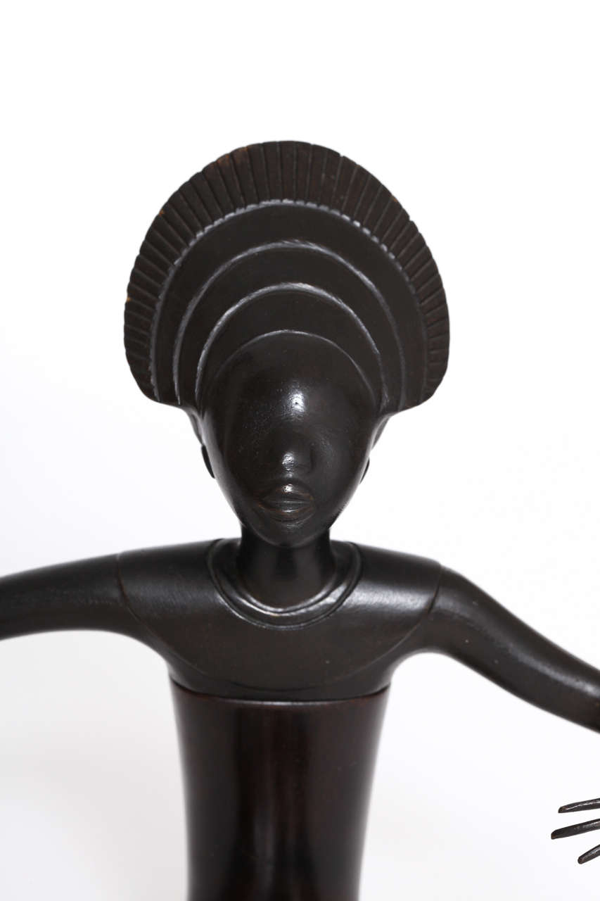 Hagenauer Bronze and Wood African Dancer circa 1930 For Sale at 1stDibs