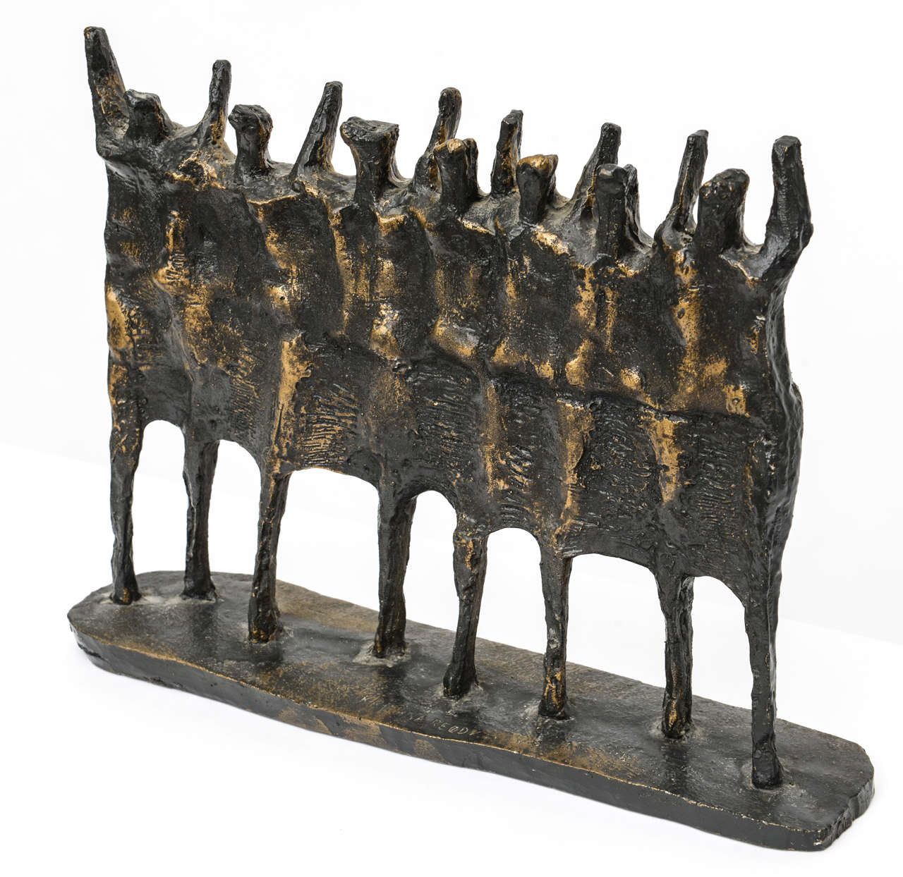 Krishna Reddy Signed Bronzed Resin Sculpture Entitled "The Vision" at ...