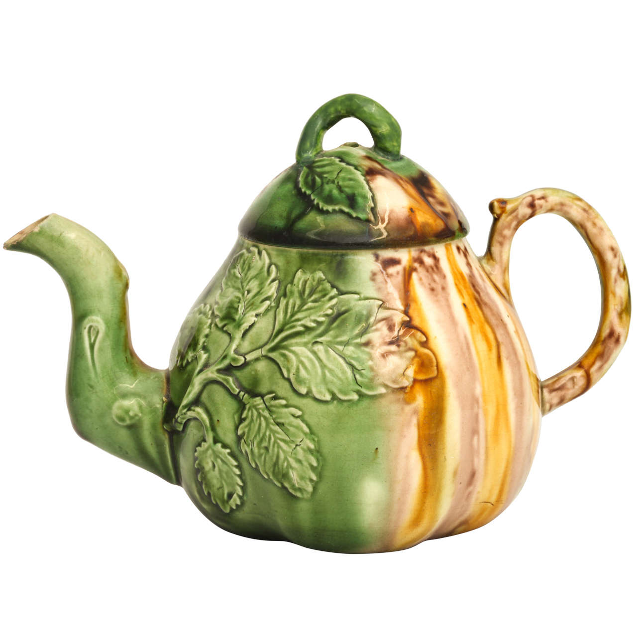 A Rare Whieldon School Pottery Pear Shape Teapot at 1stDibs