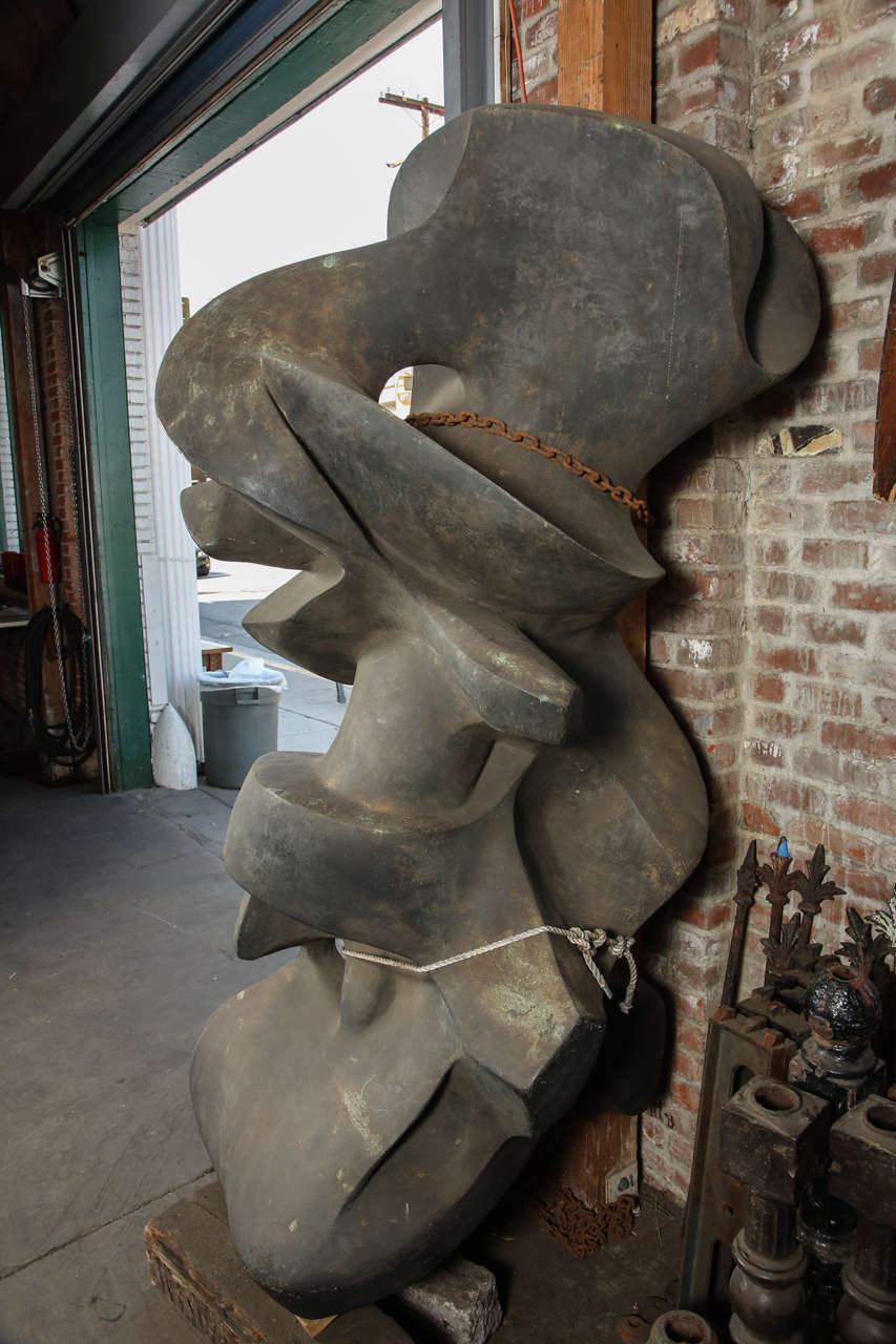 Large Bronze Abstract Sculpture Signed 'Firschein' For Sale at 1stDibs ...