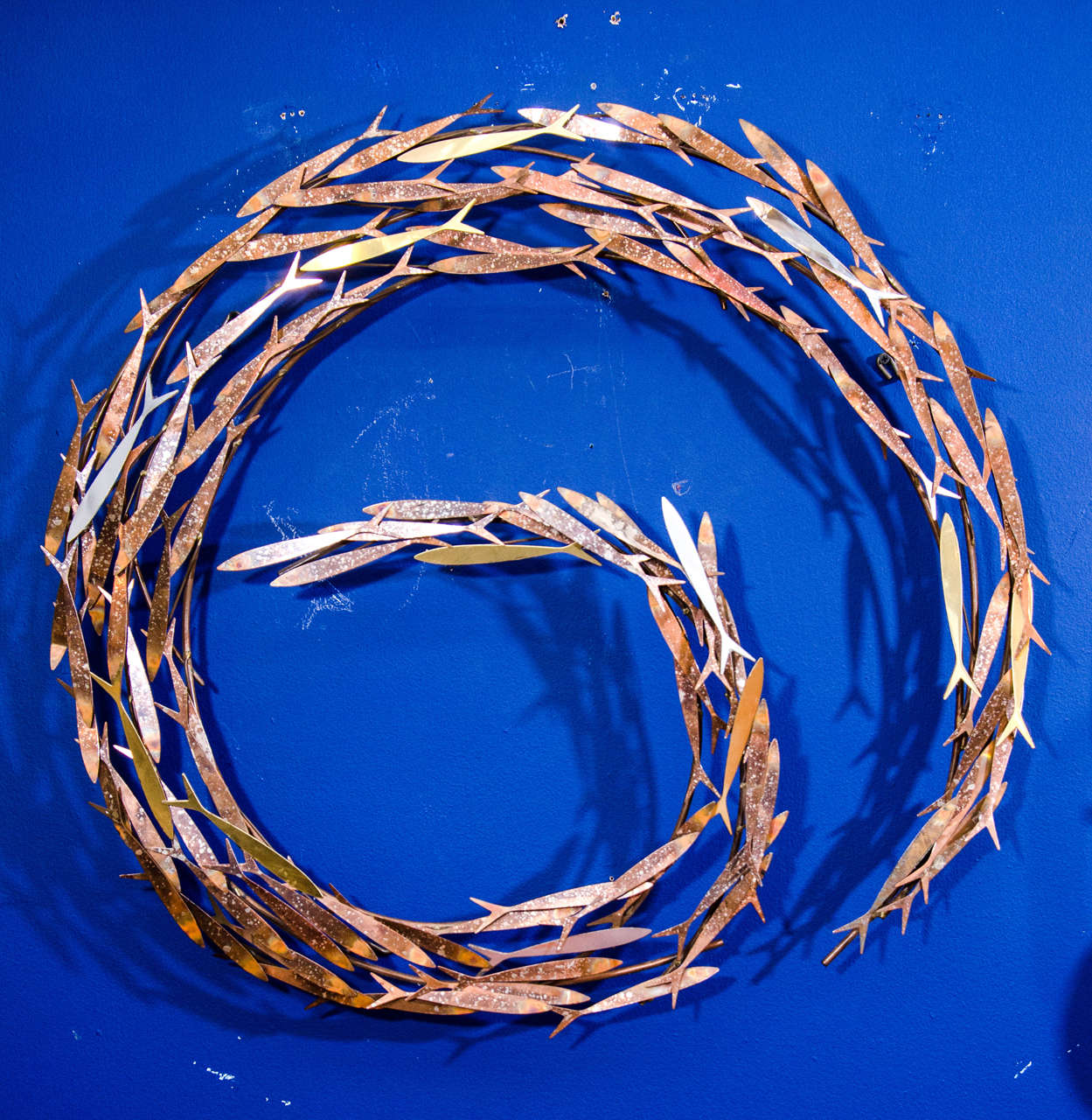 Mid Century Curtis Jere "School of Fish" Wall Sculpture at 1stDibs ...