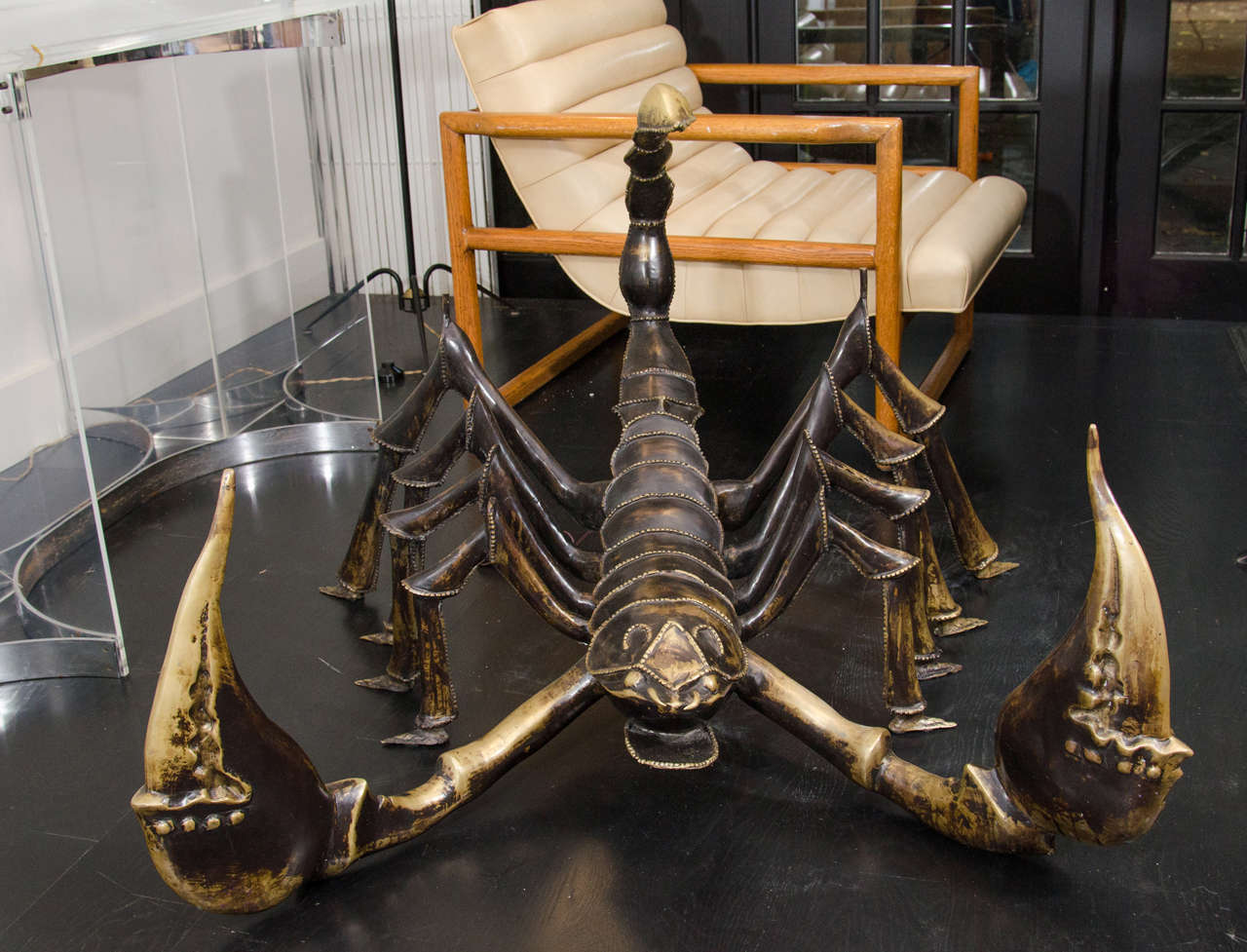 Scorpion Coffee Table Attributed to Jacques Duval-Brasseur at 1stDibs