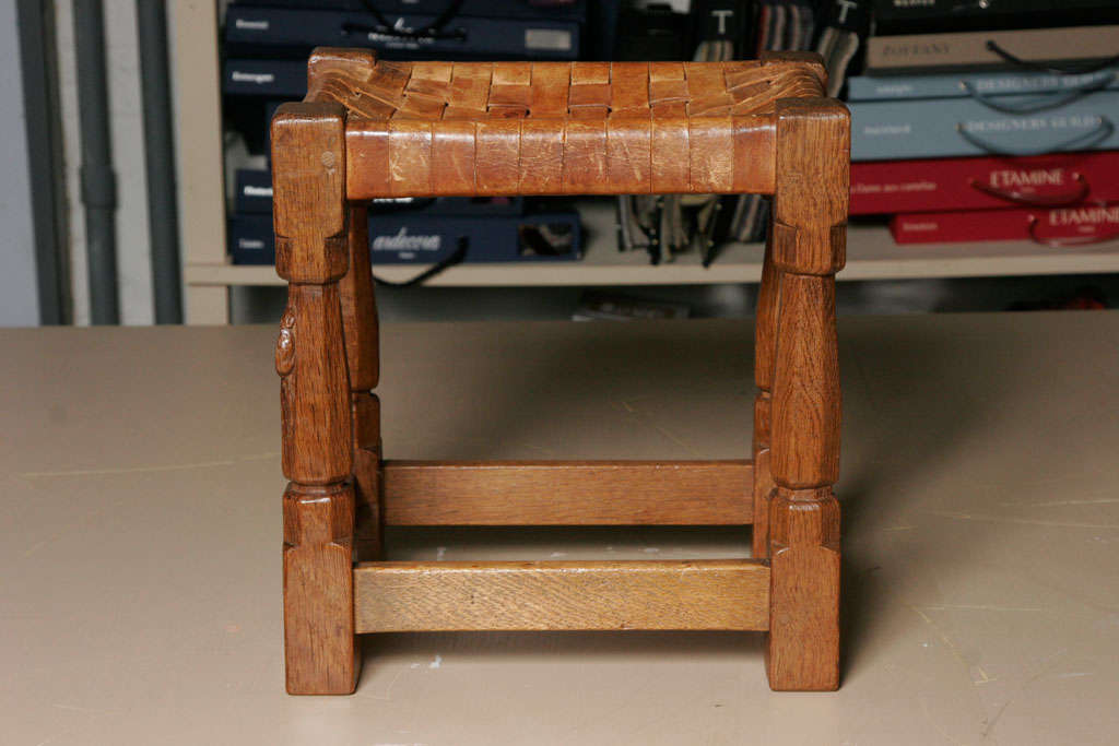 A Robert Thompson “Mouseman” Oak Stool at 1stDibs