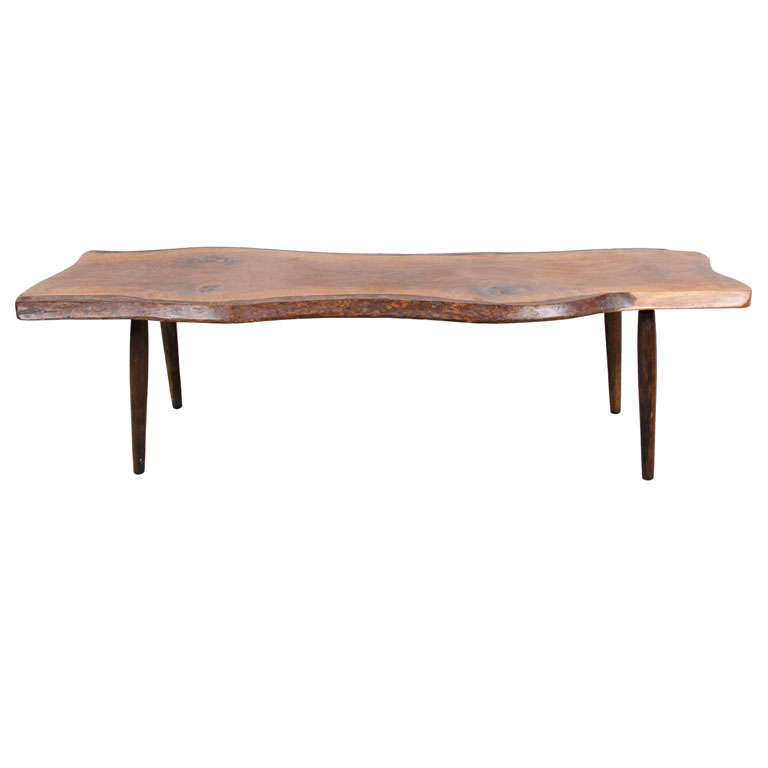 American Studio Serpentine Edge Cocktail Table by Roy Sheldon For Sale ...