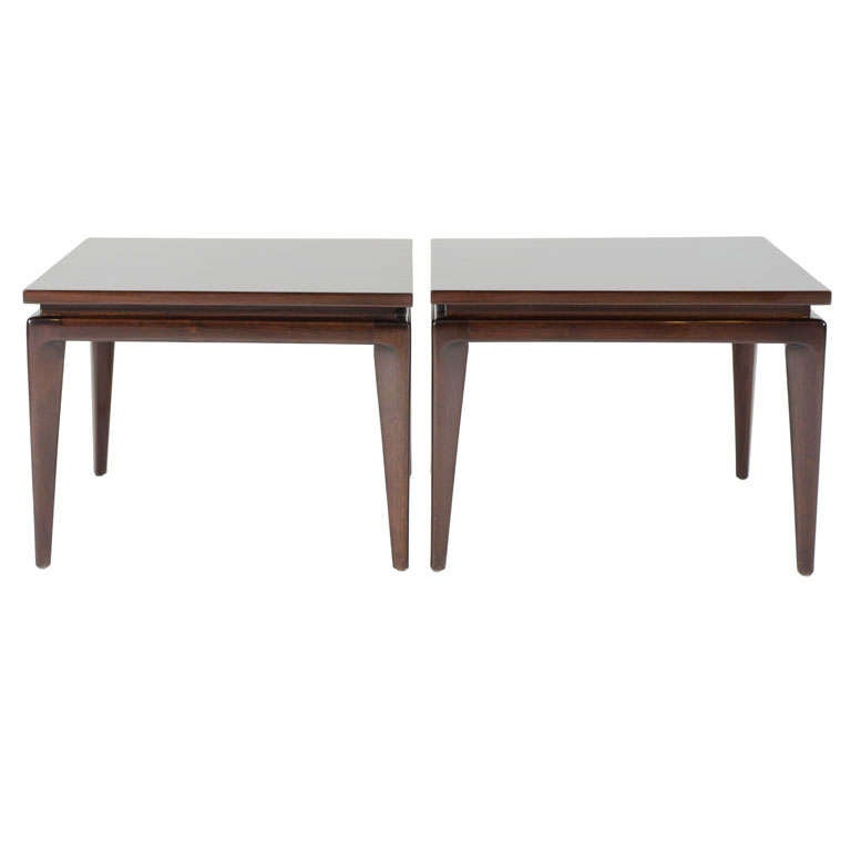 Pair of Knife Edge Leg Lamp Tables by Erwin-Lambeth at 1stDibs