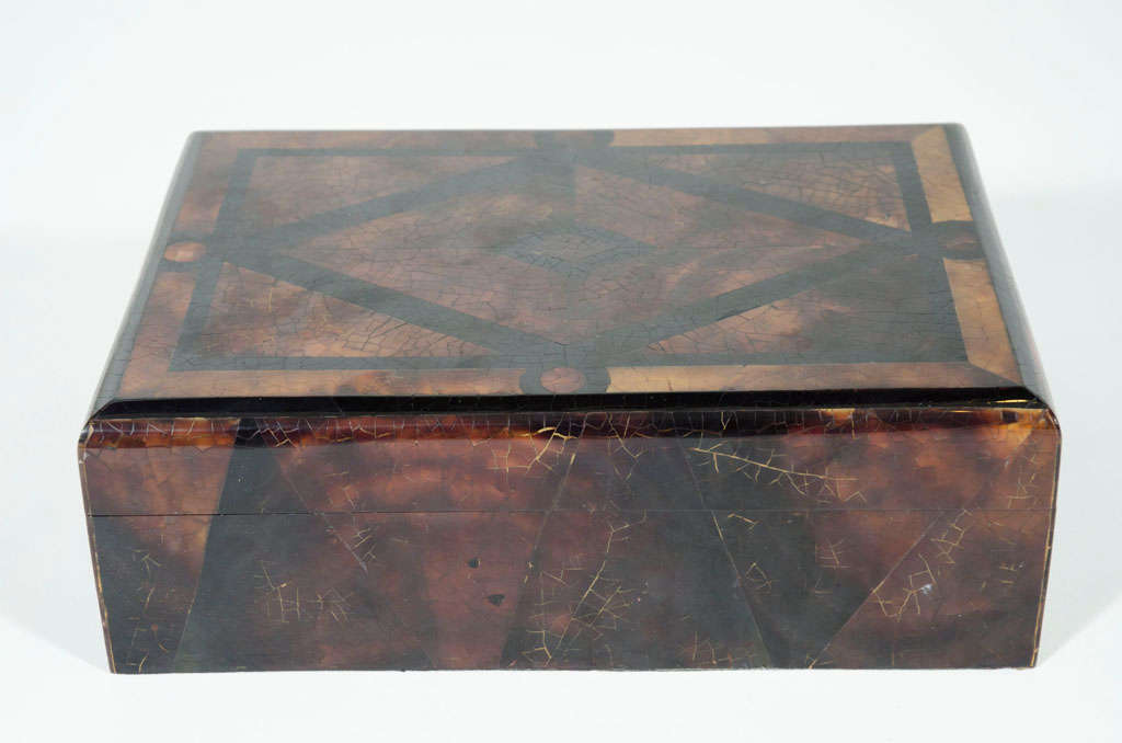 Faux Tortoise Shell and Wood Jewelry Box at 1stDibs
