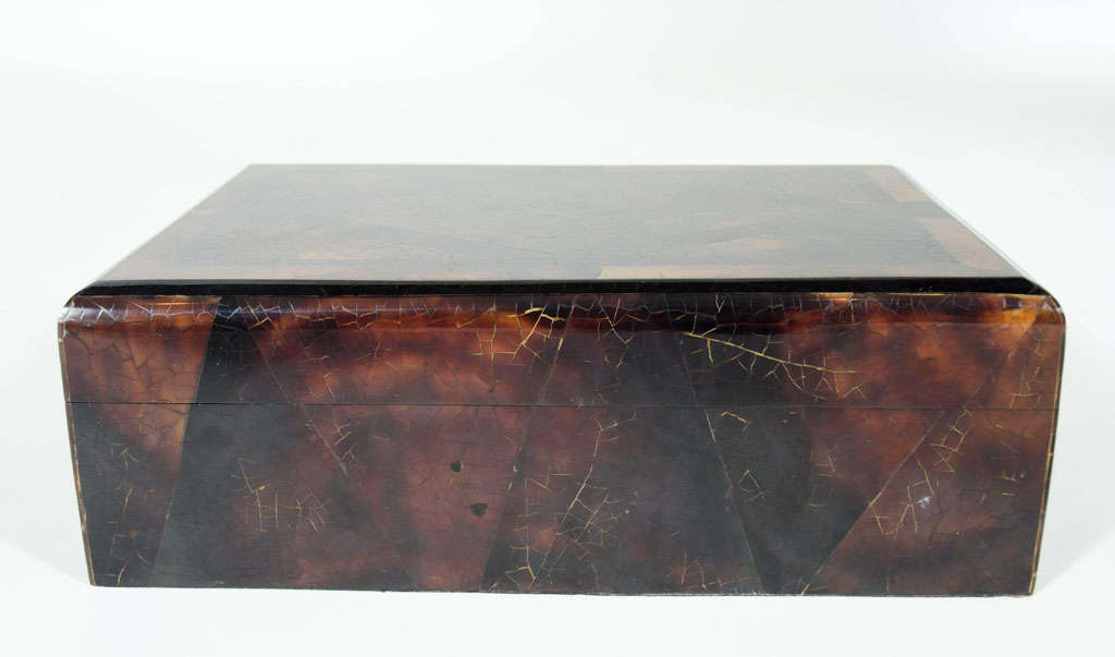 Faux Tortoise Shell and Wood Jewelry Box at 1stDibs