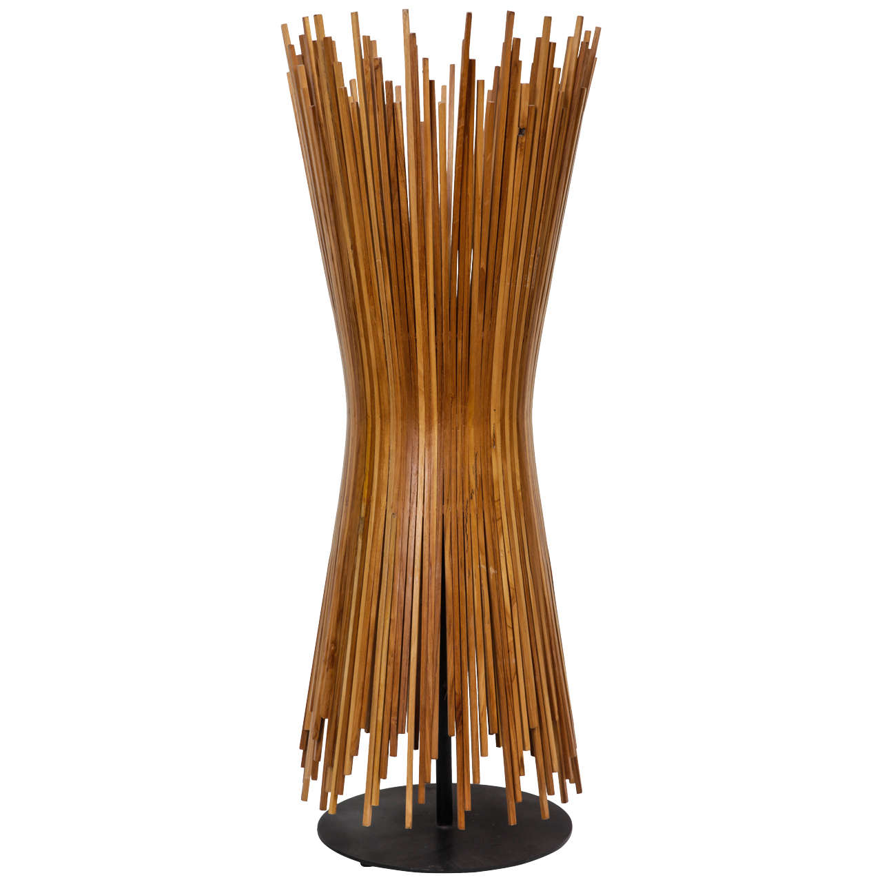 1960s Midmodern Danish Stick Wood Lamp For Sale at 1stDibs