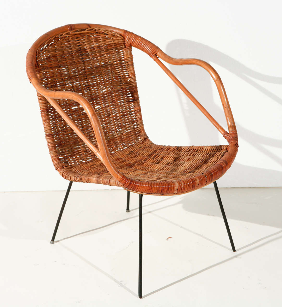 Pair of Rattan Armchairs at 1stDibs