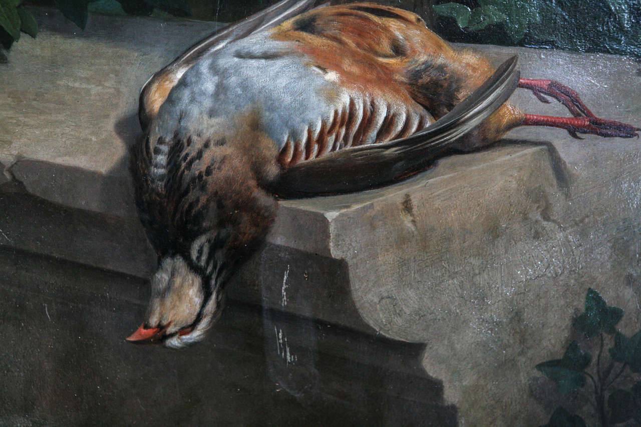 Hunt Trophy of Partridges Painting at 1stDibs