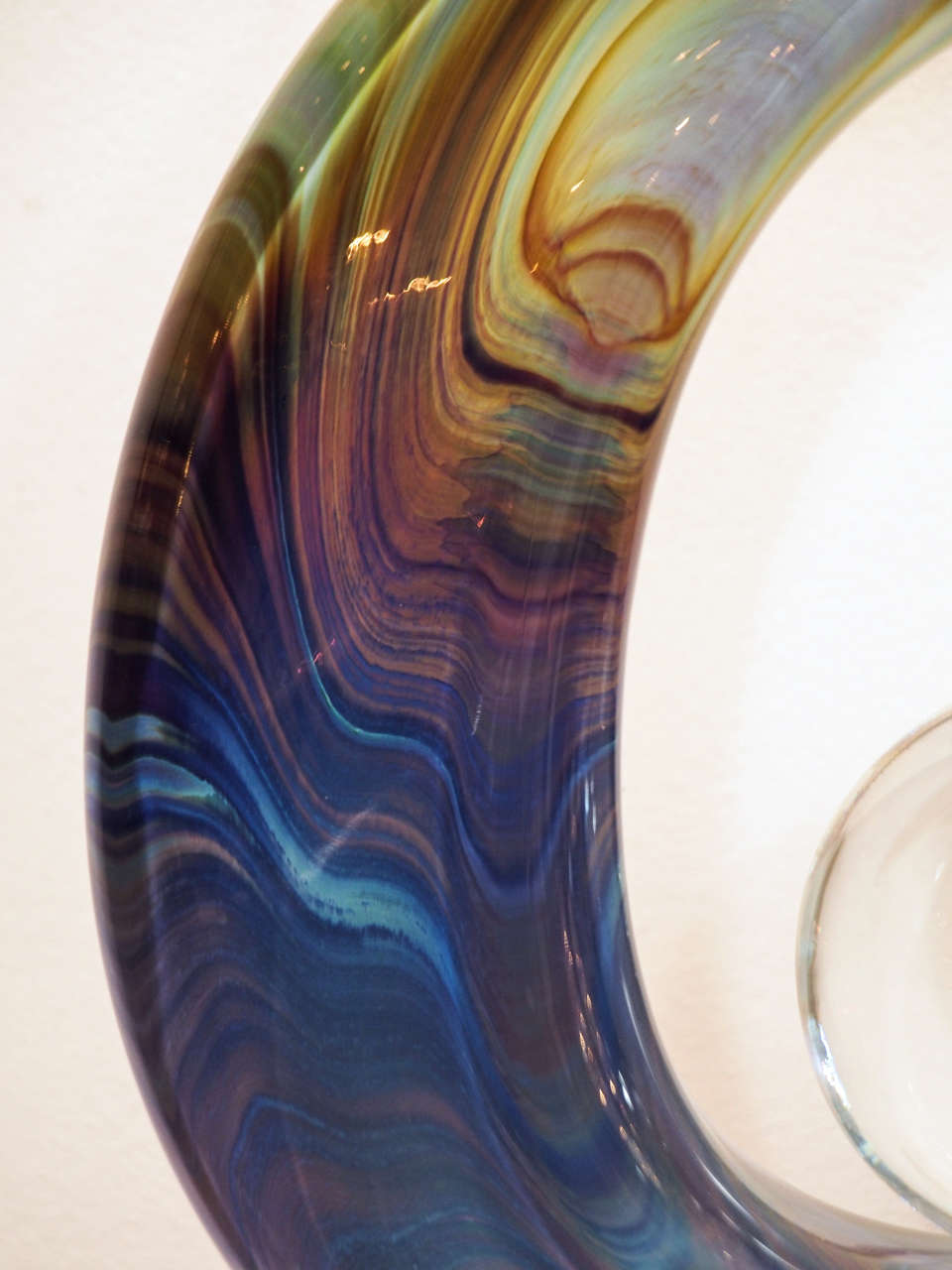 Venetian Glass "Half Moons" sculpture by Venetian Glassmaster Zanetti ...