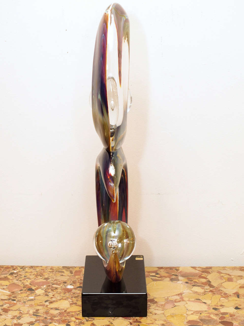 Venetian Glass "Half Moons" sculpture by Venetian Glassmaster Zanetti ...