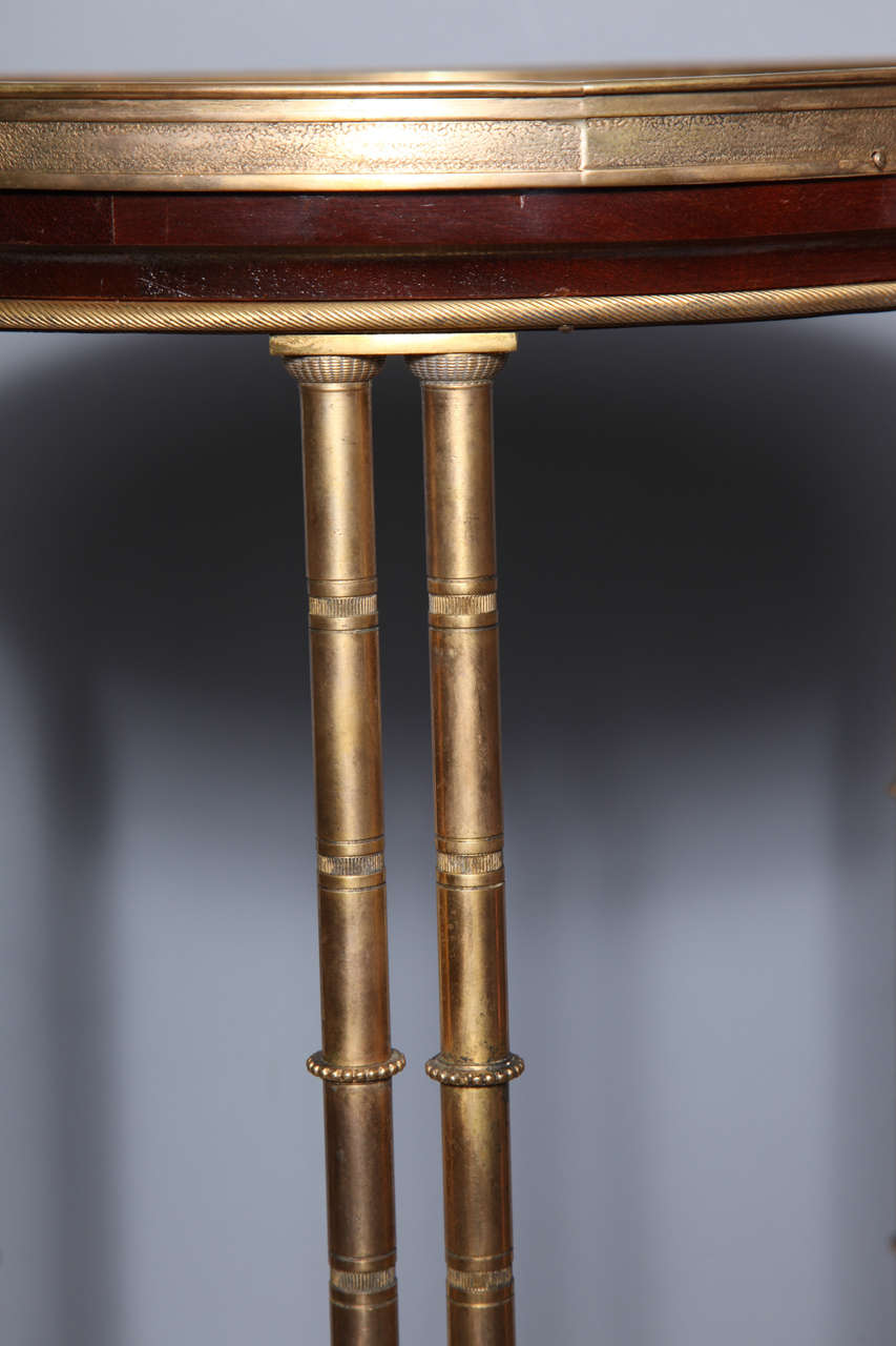 Pair of French Bronze and Lacquer Gueridon Tables For Sale at 1stDibs