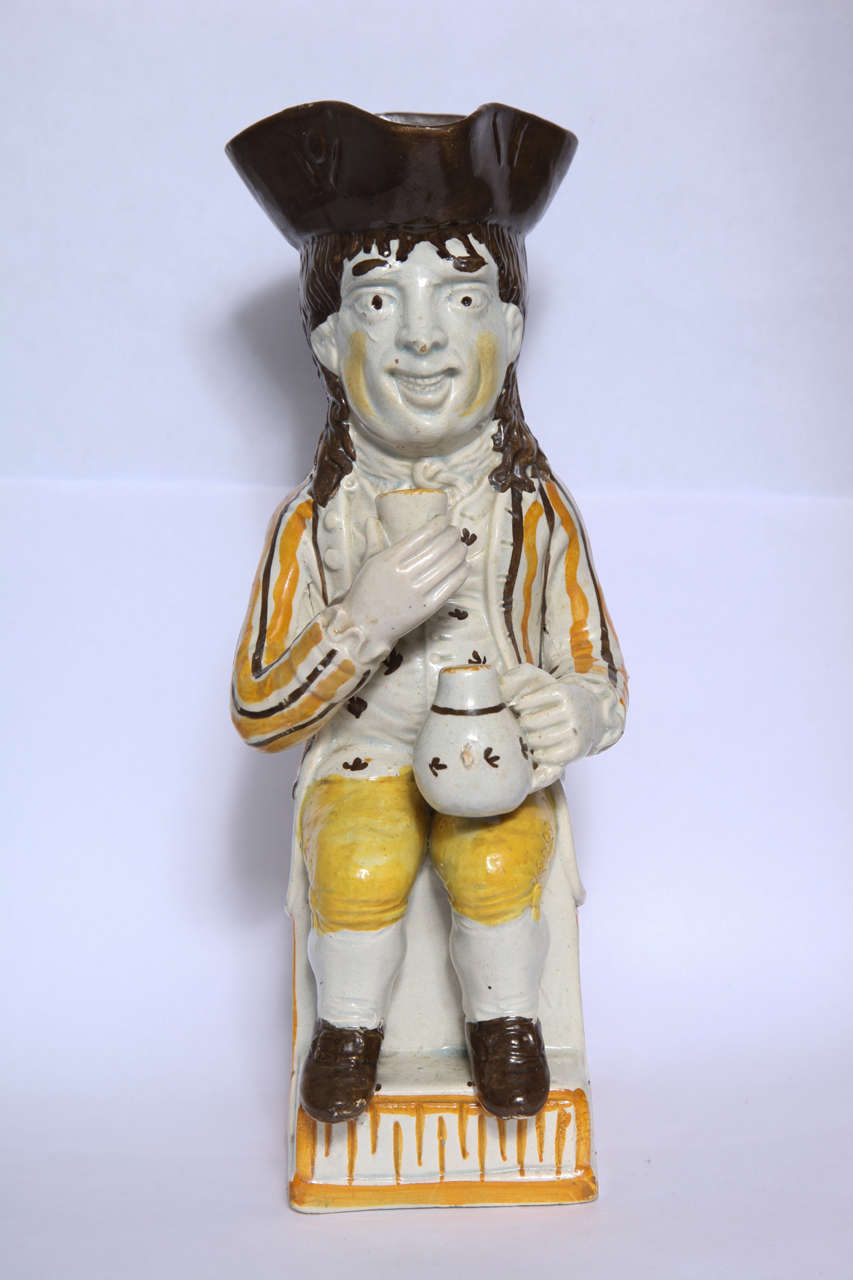 Rare Prattware, "Thin Man" Toby Jug For Sale at 1stDibs