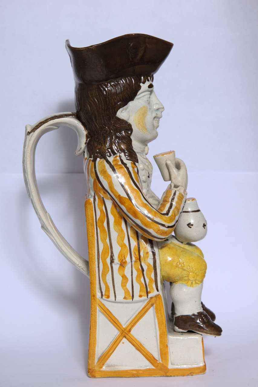 Rare Prattware, "Thin Man" Toby Jug For Sale at 1stDibs
