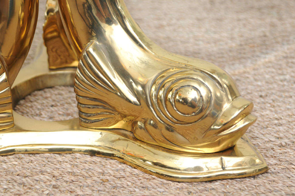 Brass Dolphin Coffee Table at 1stDibs | dolphin coffee table glass top ...