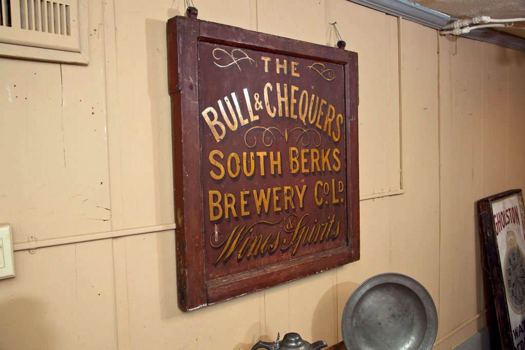 Tavern Sign "Bull and Chequers" Inn For Sale at 1stDibs