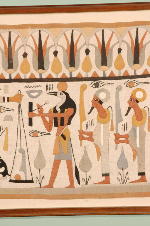 Framed Egyptian Tapestry at 1stDibs | vintage egyptian tapestry