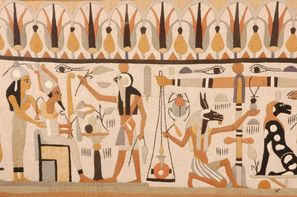 Framed Egyptian Tapestry at 1stDibs | vintage egyptian tapestry
