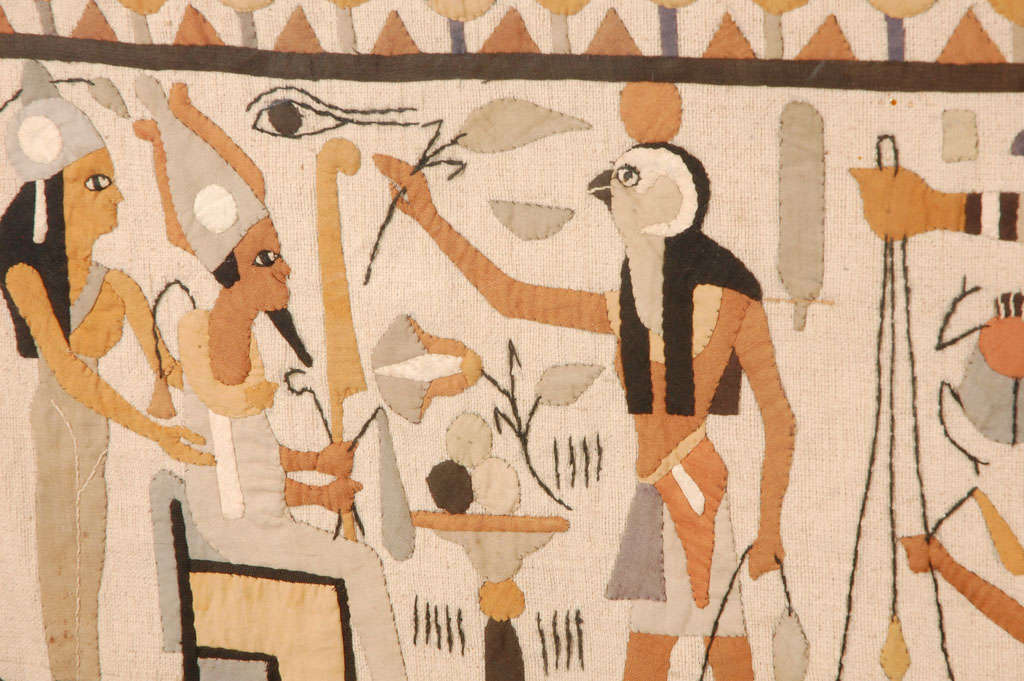 Framed Egyptian Tapestry at 1stDibs | vintage egyptian tapestry