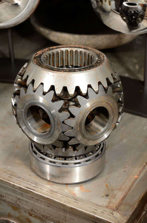 Machinist Made Industrial Gear Sculpture at 1stDibs