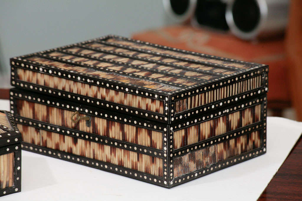 3 Anglo-Indian Porcupine quill boxes at 1stDibs