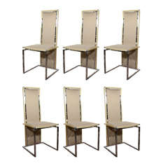 Set of Six Mid-Century Modernist Skyscraper Dining Chairs at 1stDibs