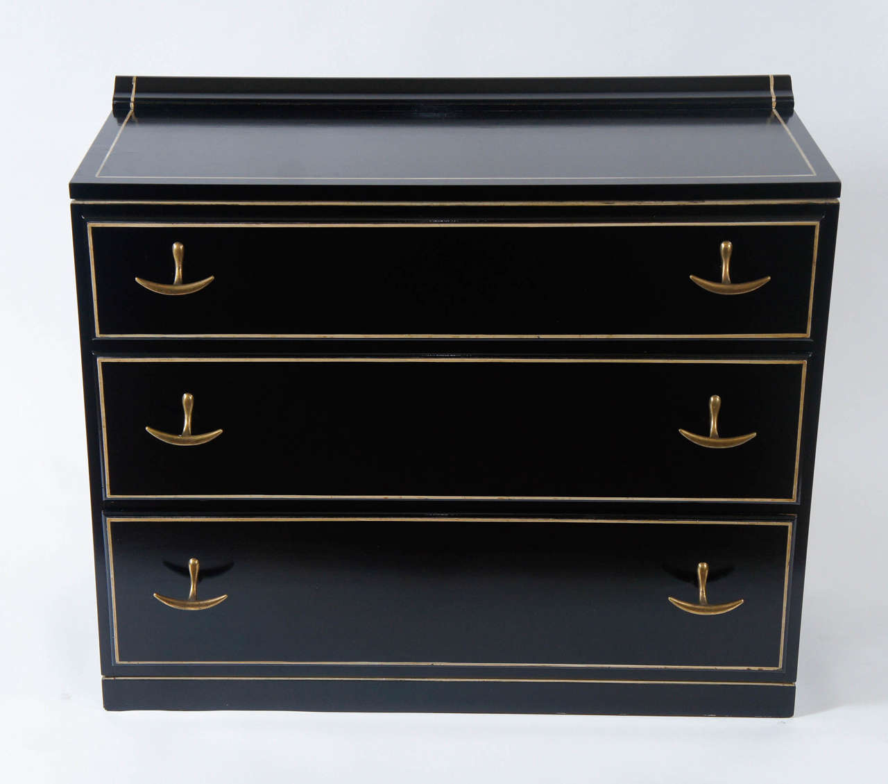 Kroehler Black Lacquered Chest, circa 1940 at 1stDibs