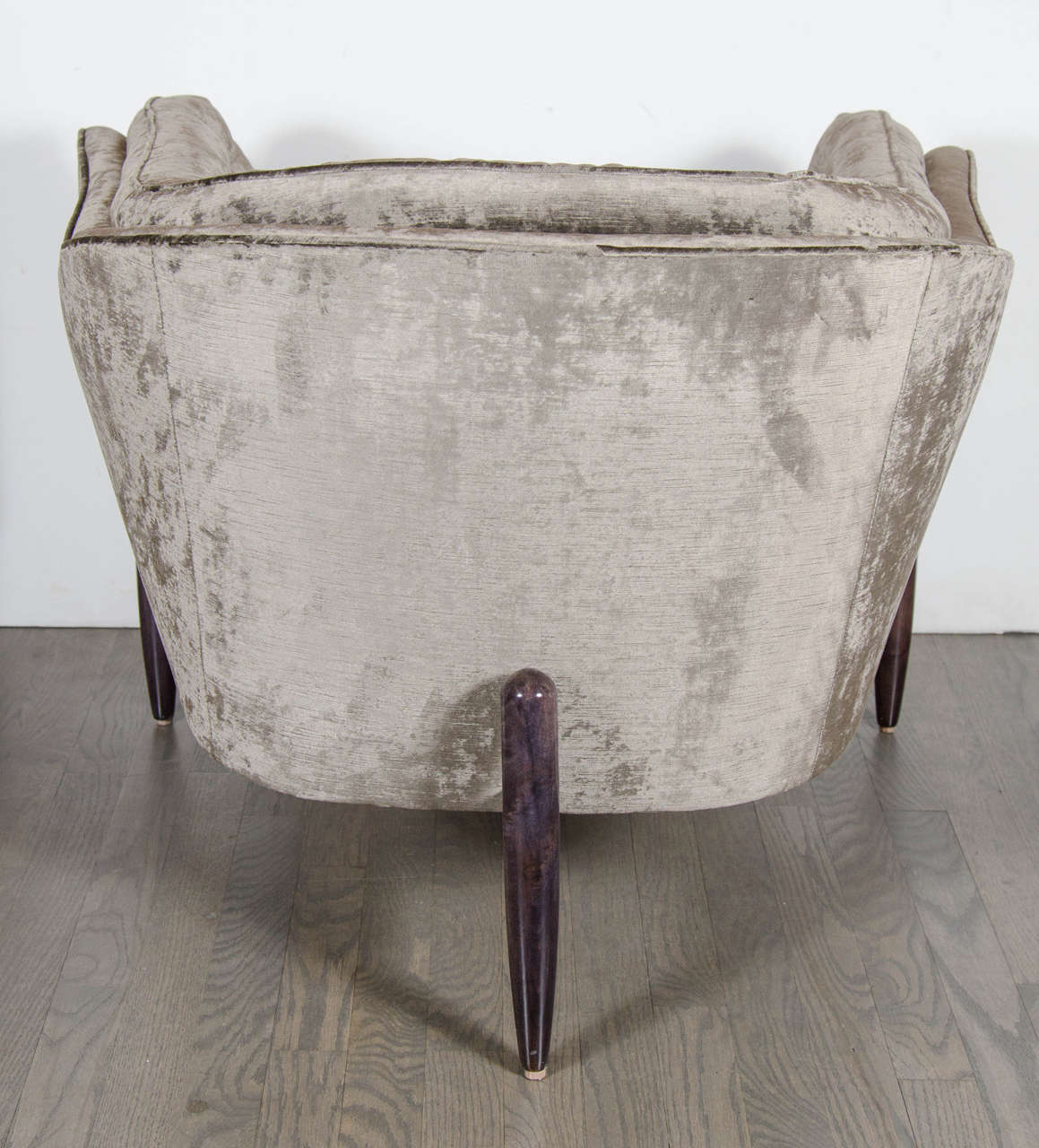 Ultra Chic Pair of Mid-Century Modernist Club Chairs with Floating ...