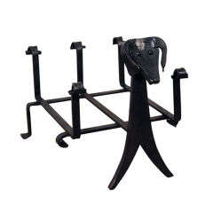 Iron Dog Log Holder at 1stDibs