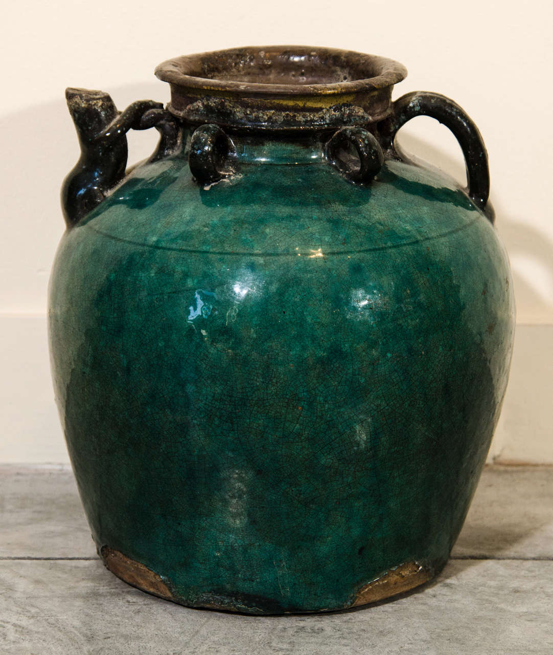 Antique Ceramic Wine Jar at 1stDibs