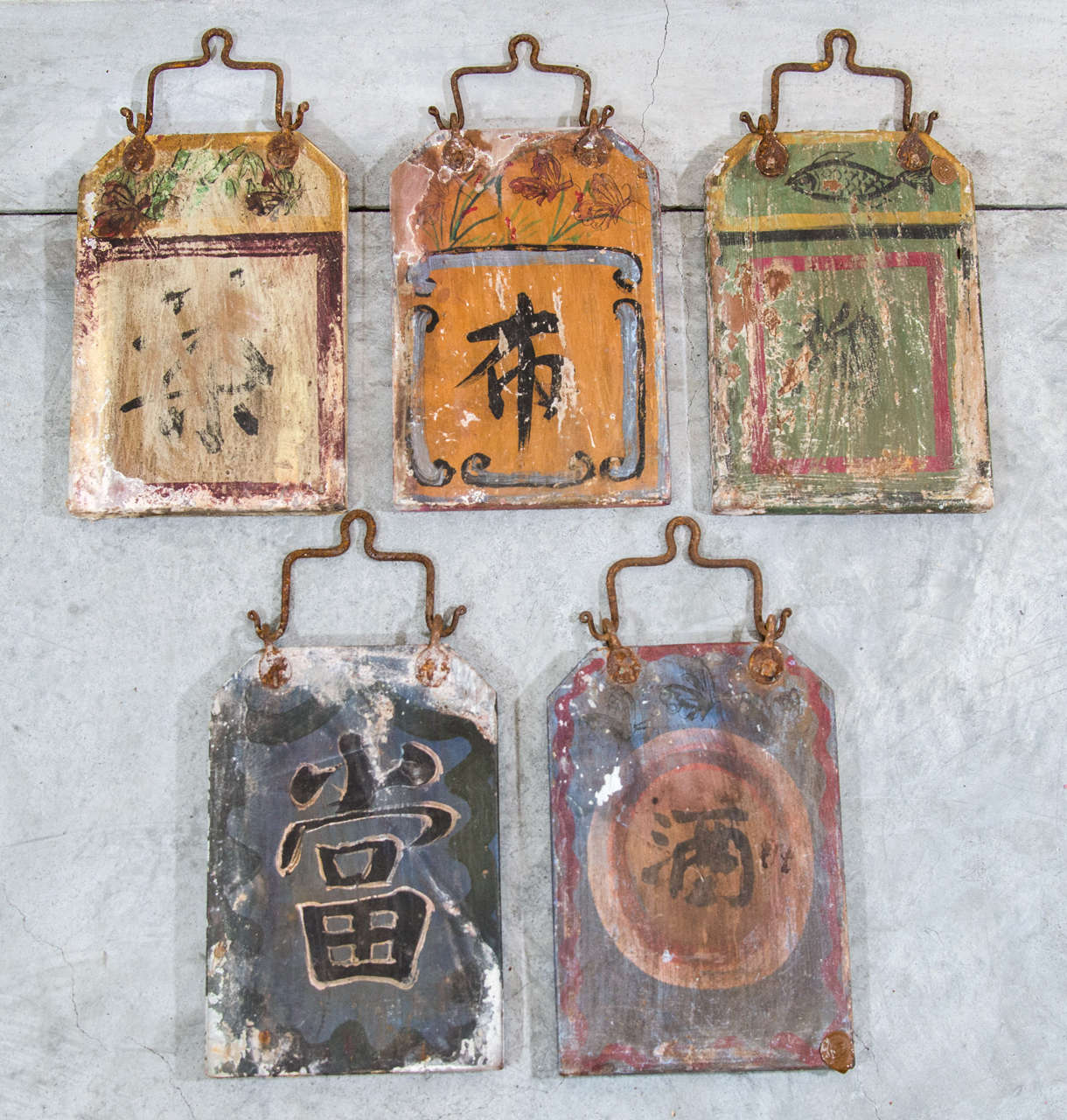 Five Antique Chinese Shop Signs at 1stDibs