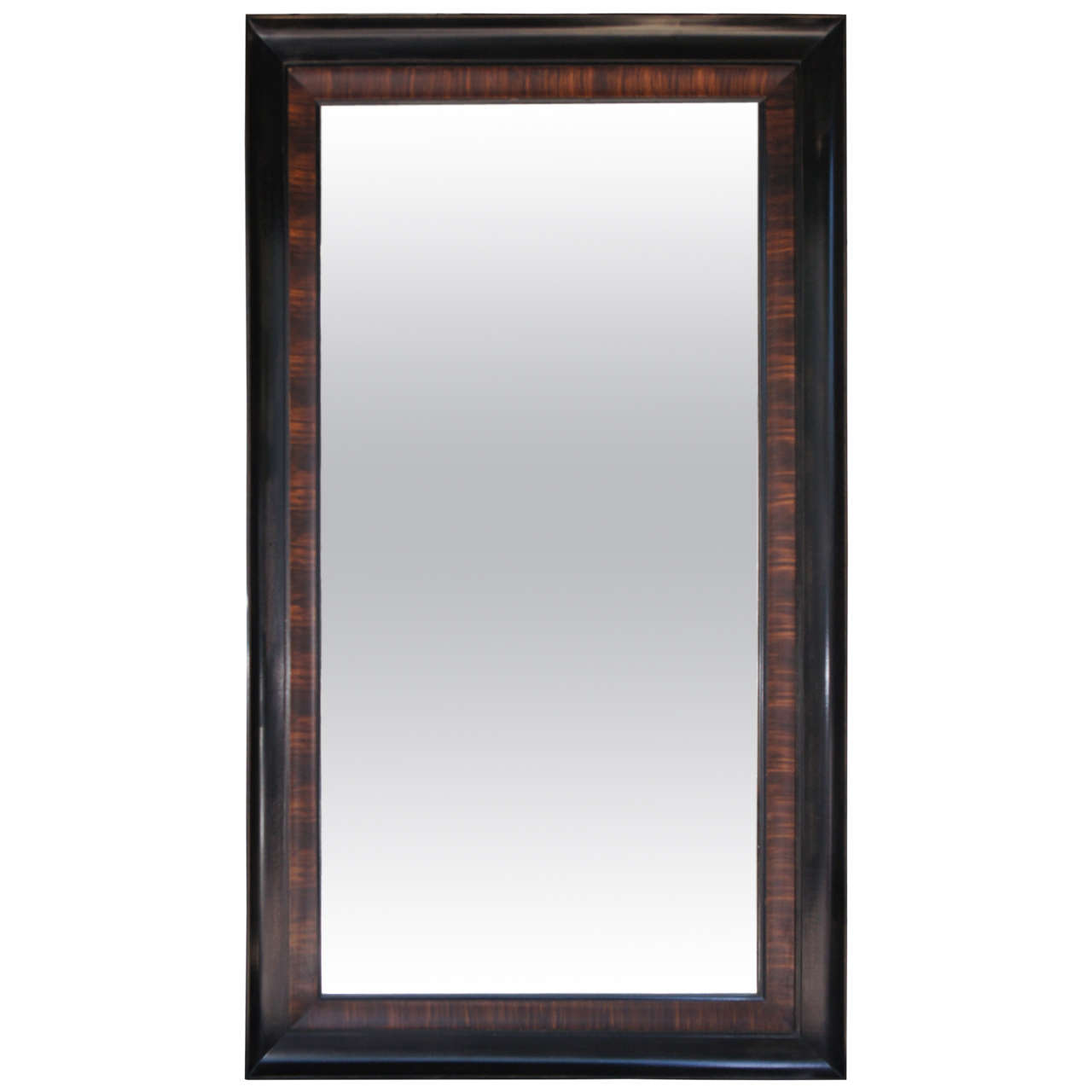 Rosewood Grain Painted and Ebonized Mirror For Sale at 1stDibs