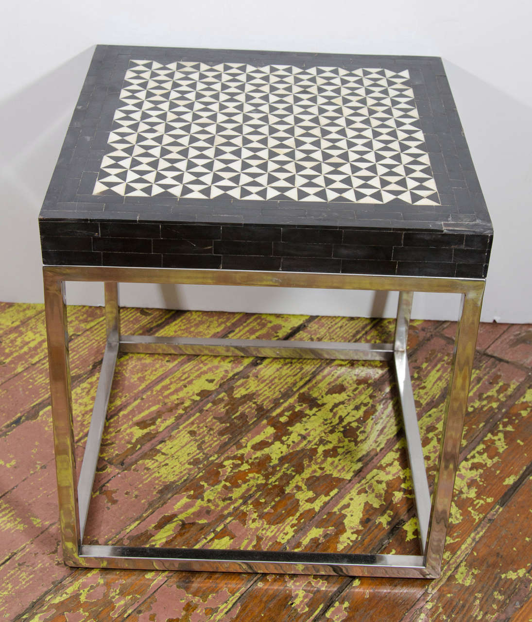 Indian Bone Inlay Side Table at 1stDibs