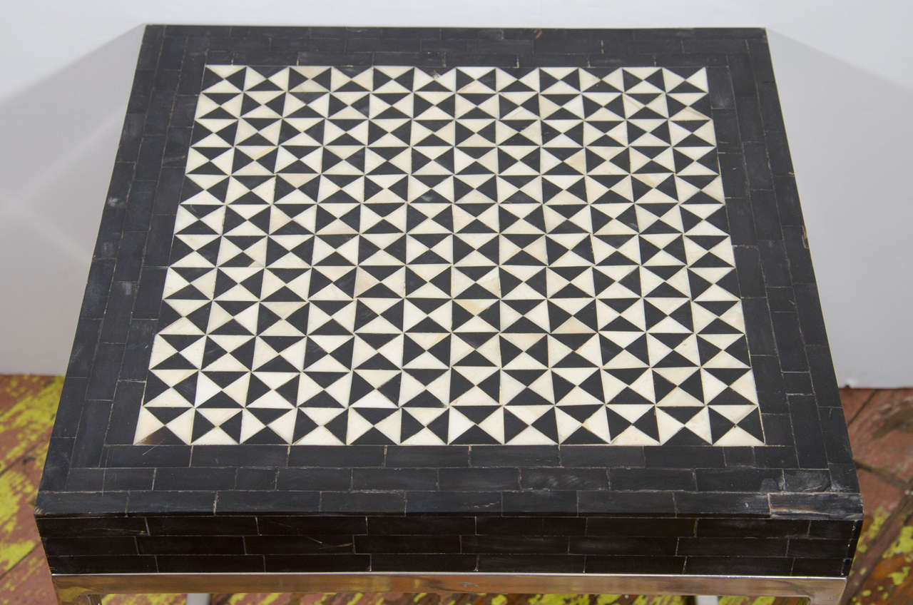 Indian Bone Inlay Side Table at 1stDibs