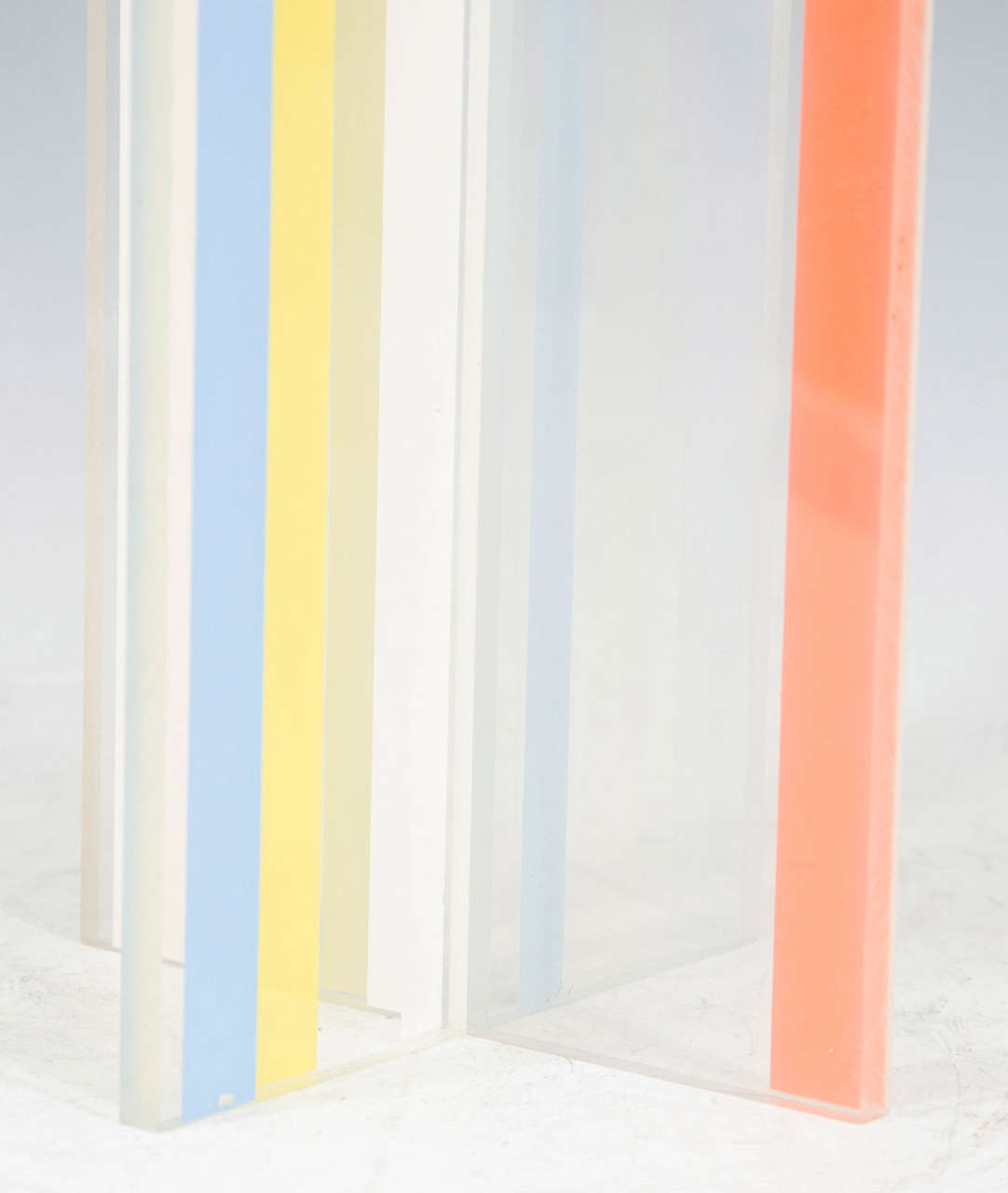 Midcentury Screenprint on Plexiglass Column Sculpture by IIya ...