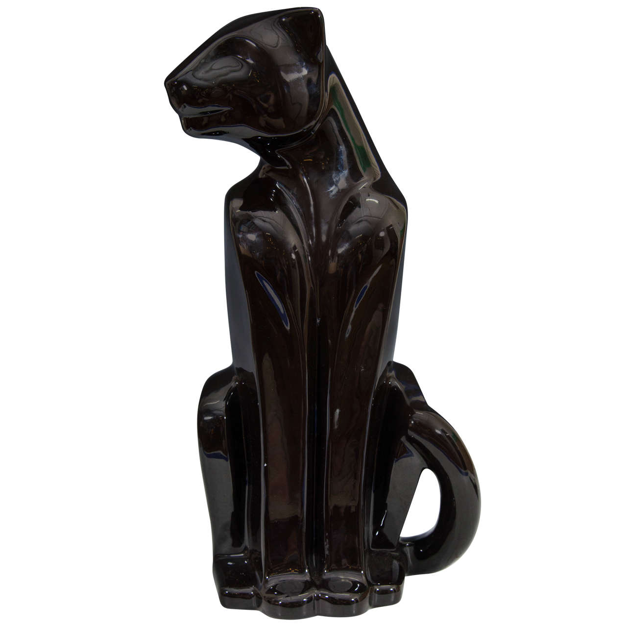 Vintage Art Deco Style Haeger Pottery Panther at 1stDibs