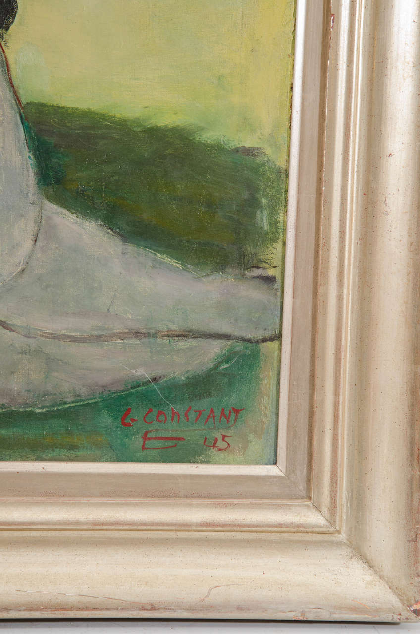 George Zachary Constant Greek American Modernist 'Wild Iris' Oil ...