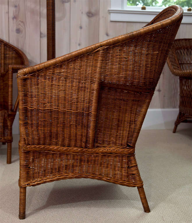 Antique Deco Wicker Set at 1stDibs