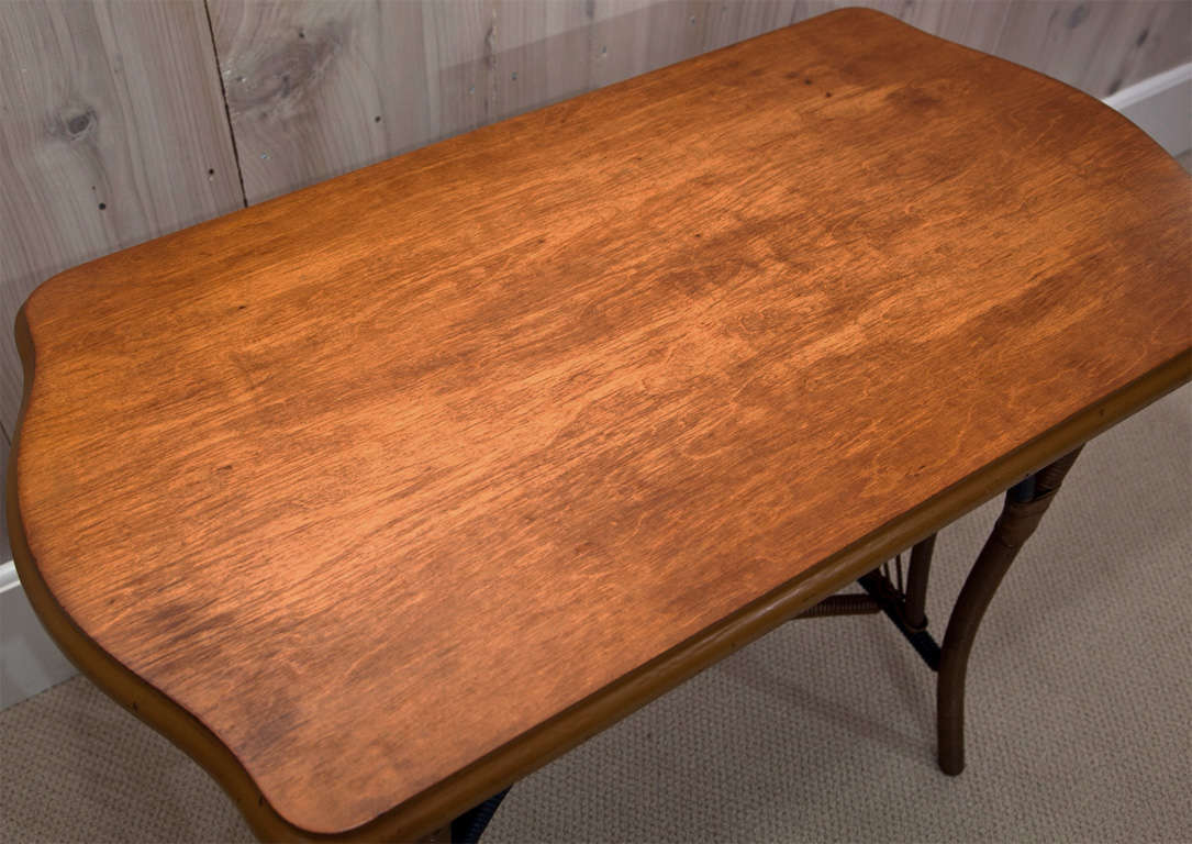 Fiber and oak table For Sale at 1stDibs