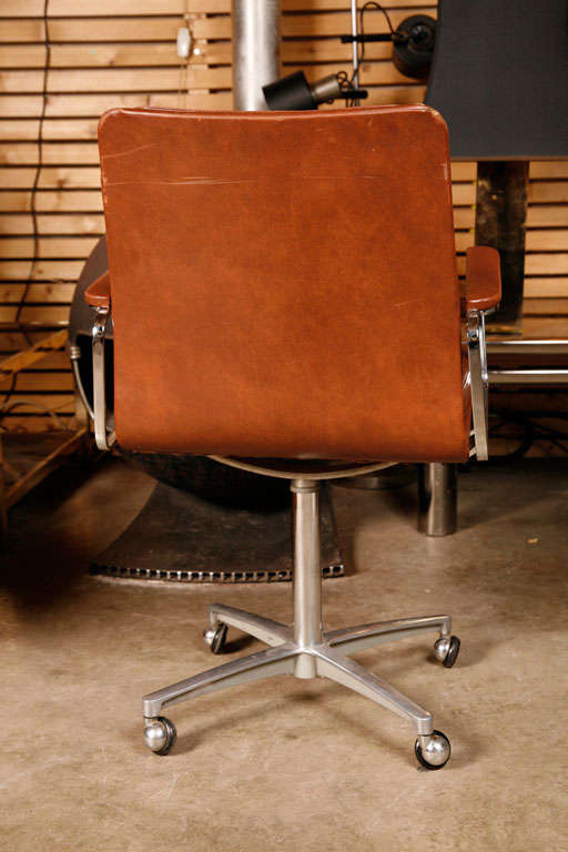 Cognac leather deskchair at 1stDibs | cognac leather desk chair, cognac ...