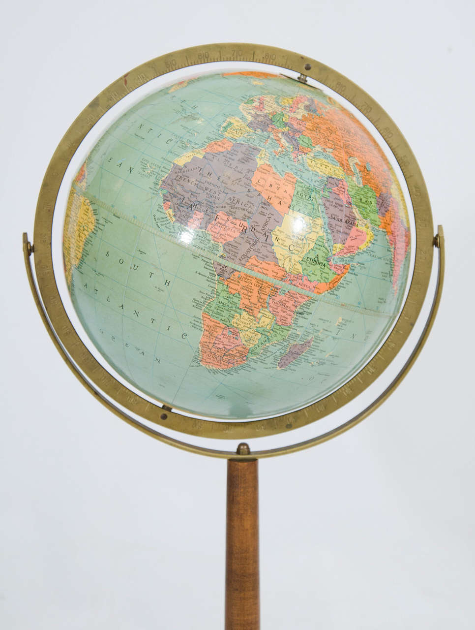 Replogle World Globe on Modernist Stand at 1stDibs