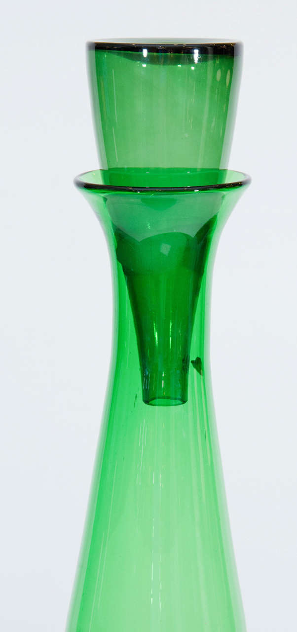 Grand and Tall Floor Decanter by Wayne Husted for Blenko at 1stDibs