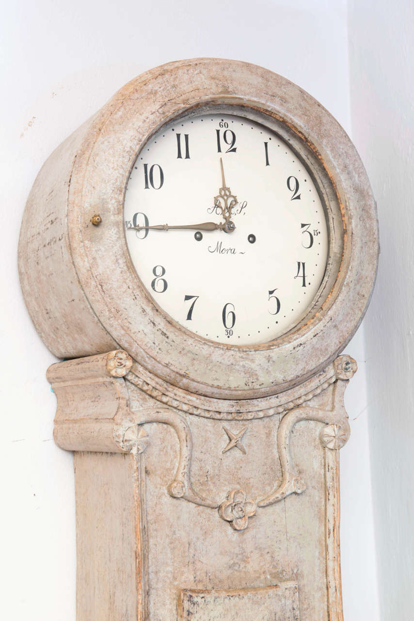 Early 19th Century Antique Swedish Mora Clock at 1stDibs