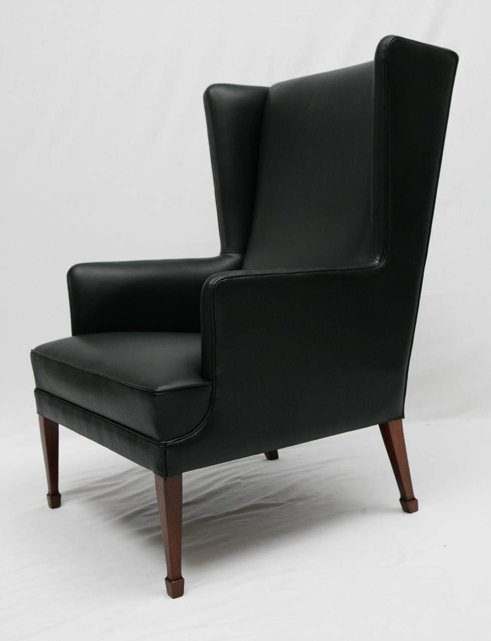 Frits Henningsen Wingback Chair and Footstool For Sale at 1stDibs ...