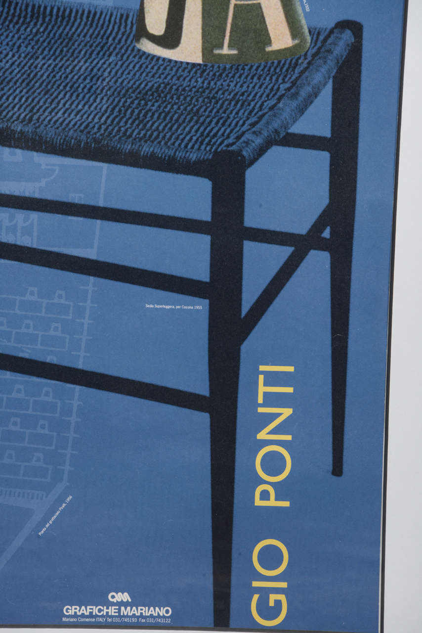 Italian Grafiche Mariano 20th Century Poster of Gio Ponti Design For ...