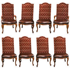 Set of 8 French Provincial Style High-back Dining Chairs at 1stDibs